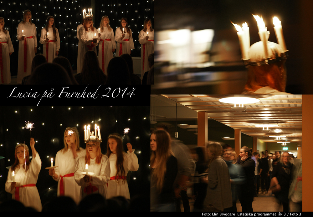 Stämningsfull luciamorgon vid Furuhedsskolan.
